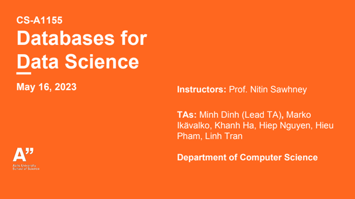 Databases Lecture 4 16/05