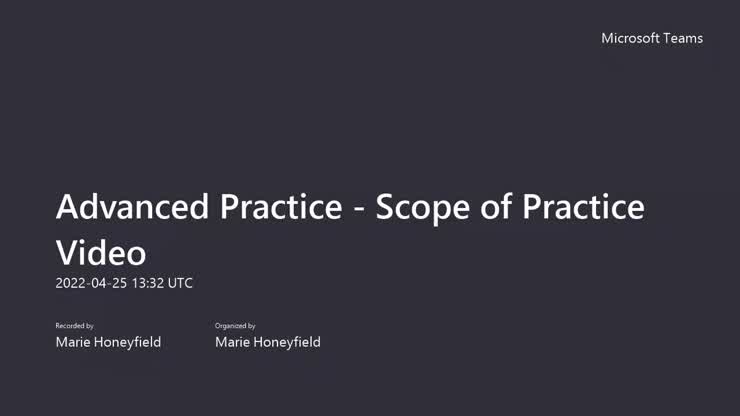 Advanced Practice - Scope of Practice Video- A Pharmacist's Story