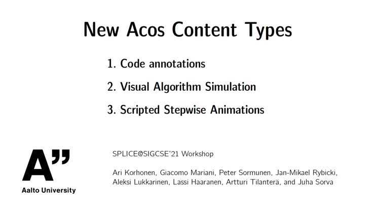 New Acos Content Types