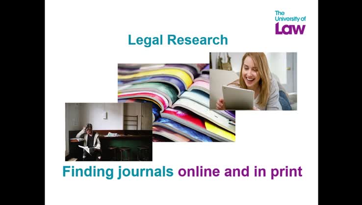 Finding journals online and in print