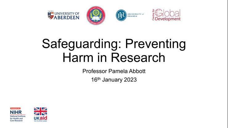 Safeguarding: Preventing Harm in Research Training Video