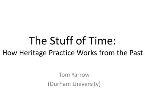 Architecture in Time - 23 October 2015 - Session 1 (1st paper Thomas ...