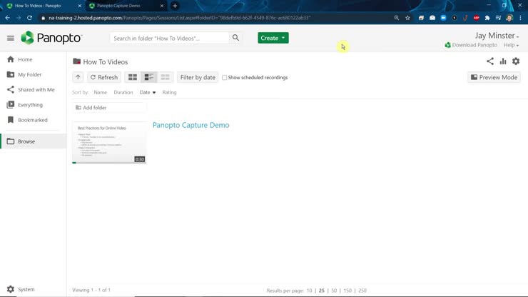 How to Create a Video Using Panopto Capture