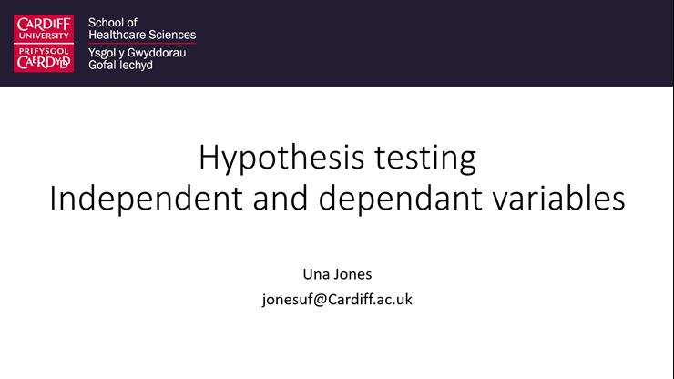 Hypothesis testing, Independent and dependent variables