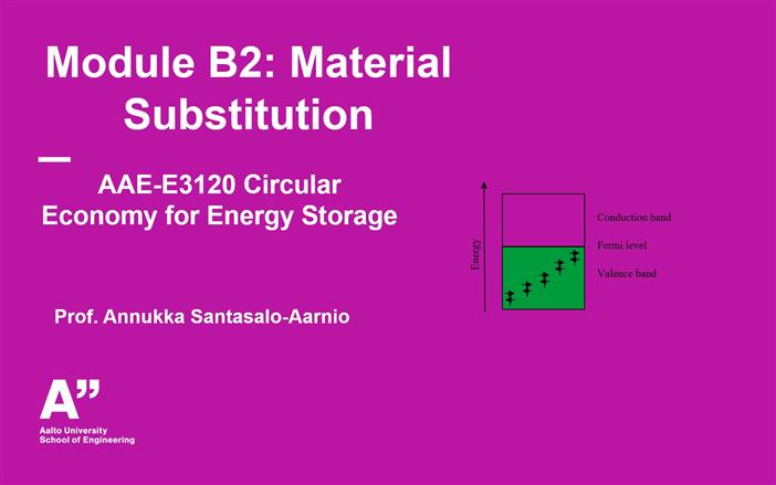 CE Module B2: material substitution