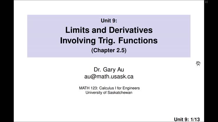 MATH123 Unit 9, Part 1