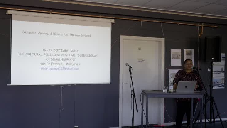 Esther Muinjangue, ehemalige Vorsitz bei der Ovaherero Genocide ...