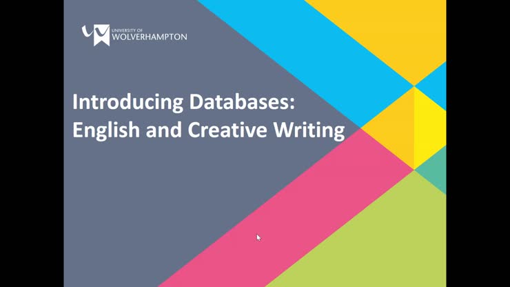 Introducing Databases: English and Creative Writing