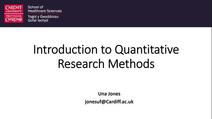 Introduction to quantitative research methods
