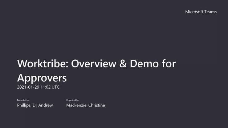 Worktribe: Overview & Demo for Approvers