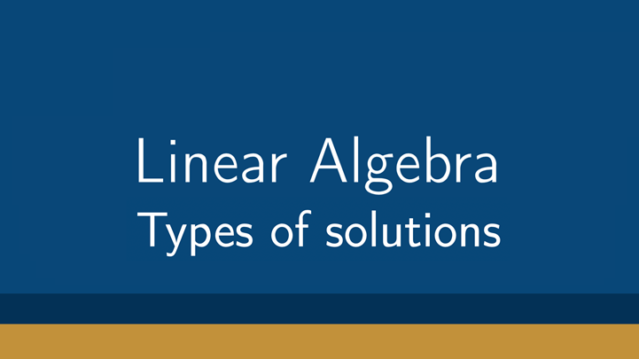 Types of solutions (1)