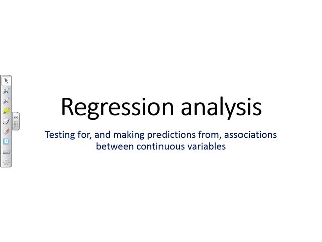 Stats lecture 7: Regression