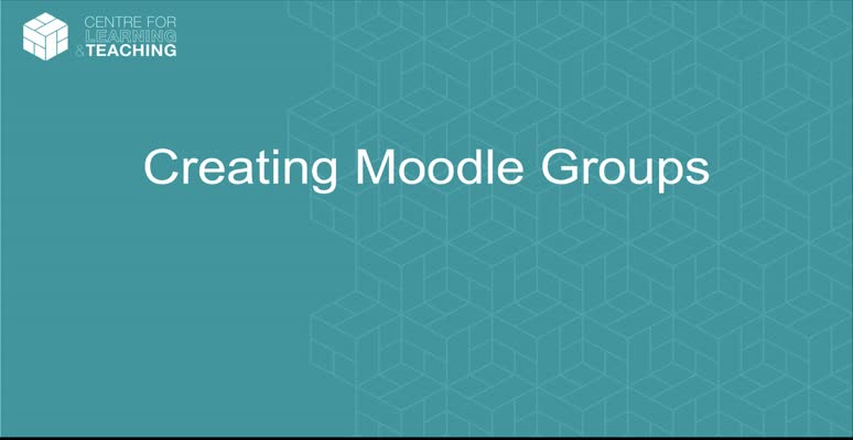 Creating Moodle Groups