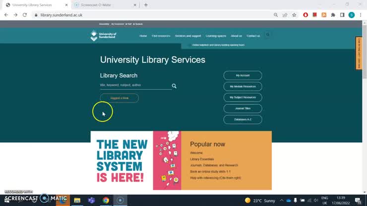 How to use NEW Library Search