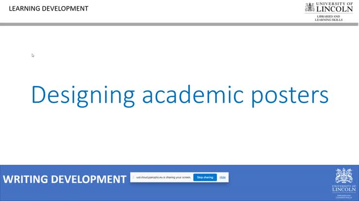 Designing academic posters