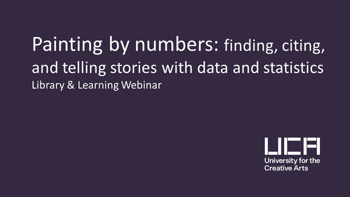 Webinar - Painting by numbers: finding, citing, and telling stories ...