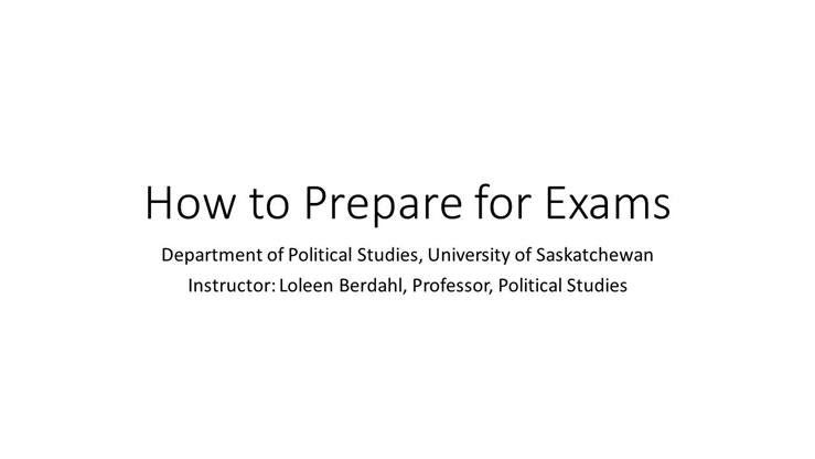 How to Study for Exams