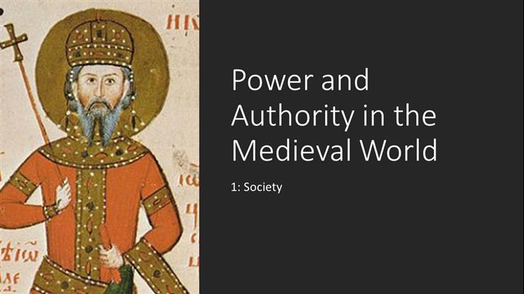 Lecture 3a: Medieval European society