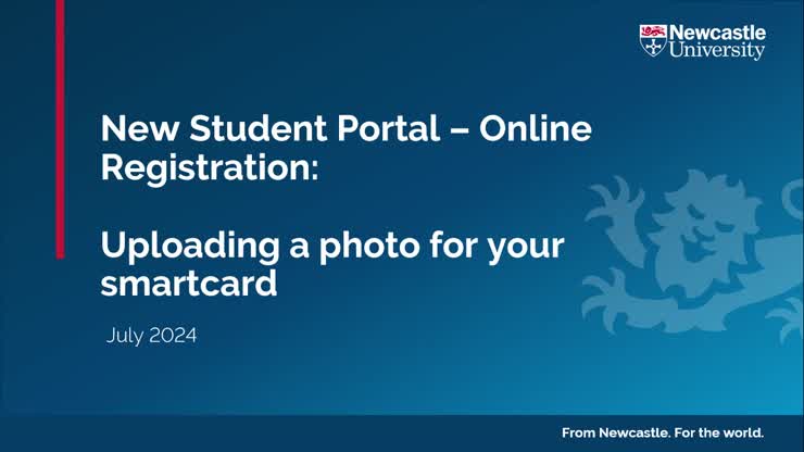 Student Portal - Uploading a photo for a Smartcard