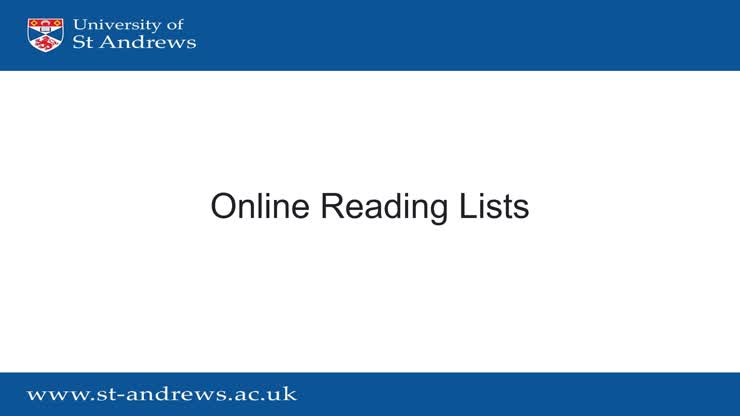 Online reading lists