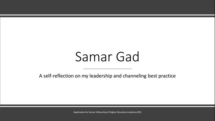 Samar Gad Presentation - SFHEA