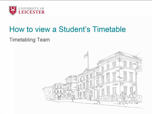 Viewing a Student Timetable in CMIS