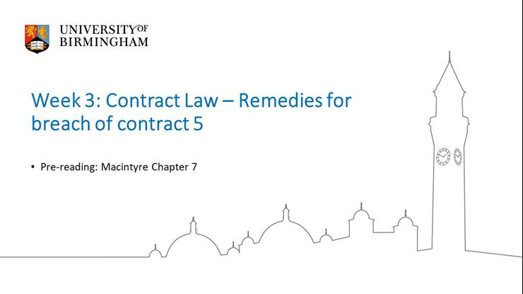 Breach of contract: Remedies