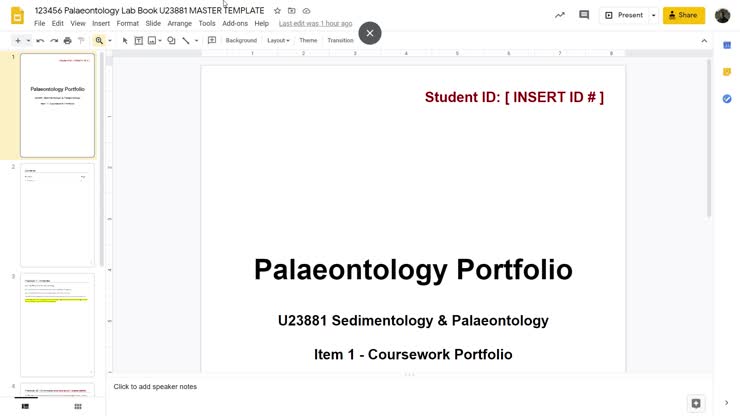 Online Lab Book Instructions