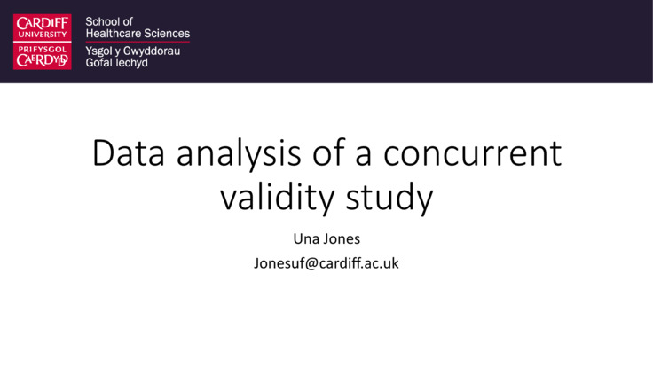 Data analysis of a concurrent validity study