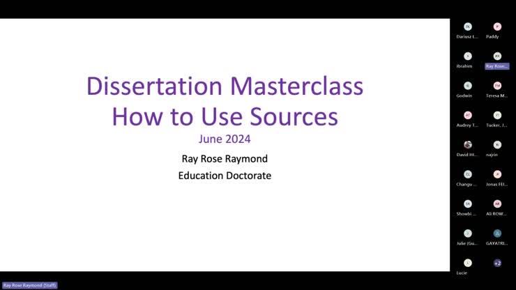 Dissertations Masterclass: How to Use Sources