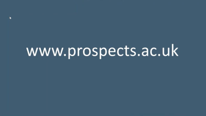 Using the Prospects website as a starting point for your career ...