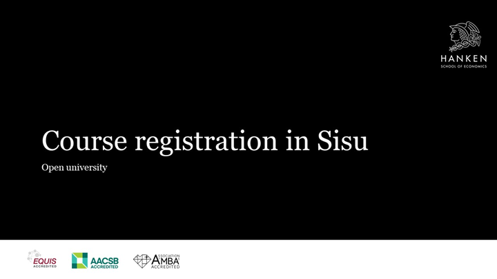 Open university - course registration