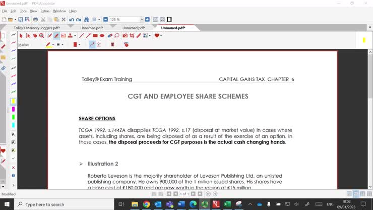 CGT CHP 6- CGT AND SHARE OPTIONS