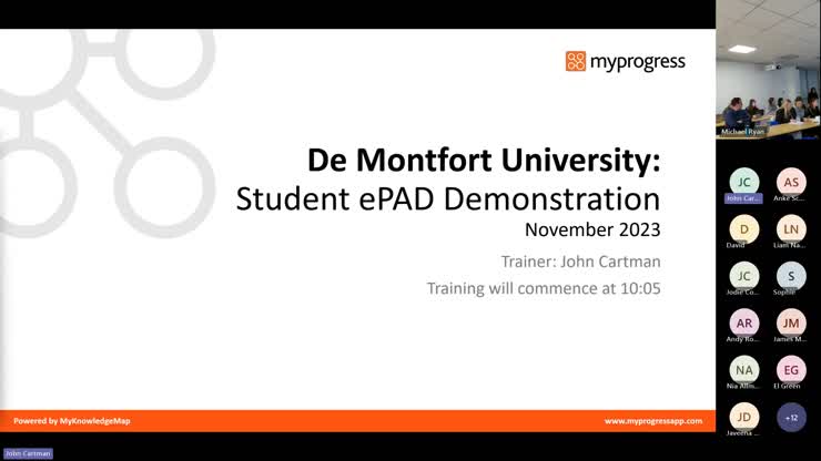 Student Training video epad