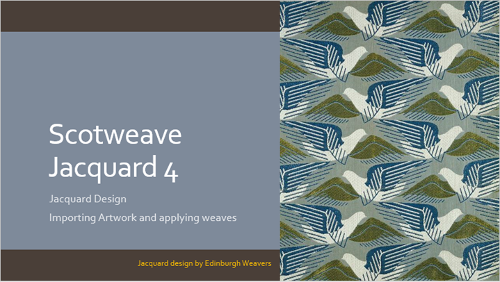 Scotweave Jacquard Designer - importing artwork, using base weaves and ...