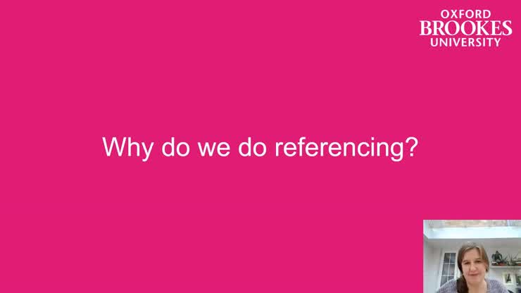 1. Why do we do referencing