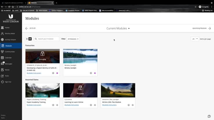 How to self-enrol on modules on Blackboard - (Example - CIVITAS)