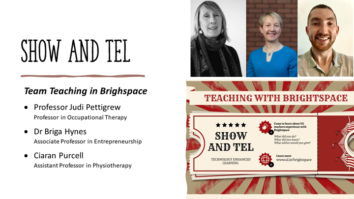 2024 Show and TEL session - Briga Hynes, Judi Pettigrew and Ciaran Purcell