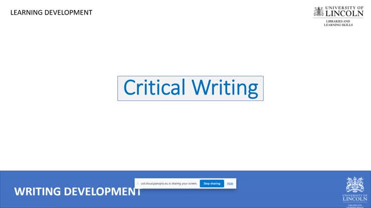 Critical writing