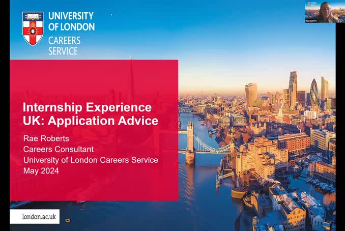 Career Essentials: Internship Experience UK: May 24