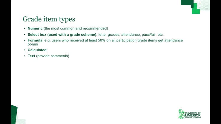 How to use grade schemes and letter grades correctly in the Grades tool