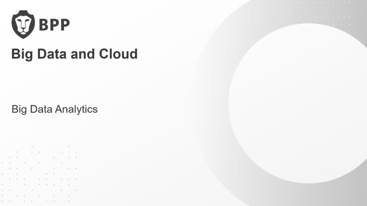 Big Data and Cloud - Topic 7 - Big Data Analytics