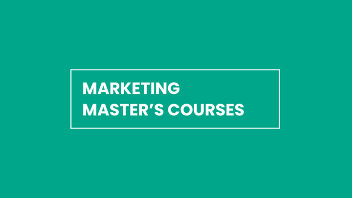Marketing master's courses