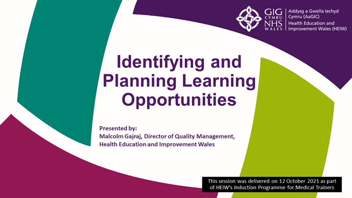 Identifying and Planning Learning Opportunities