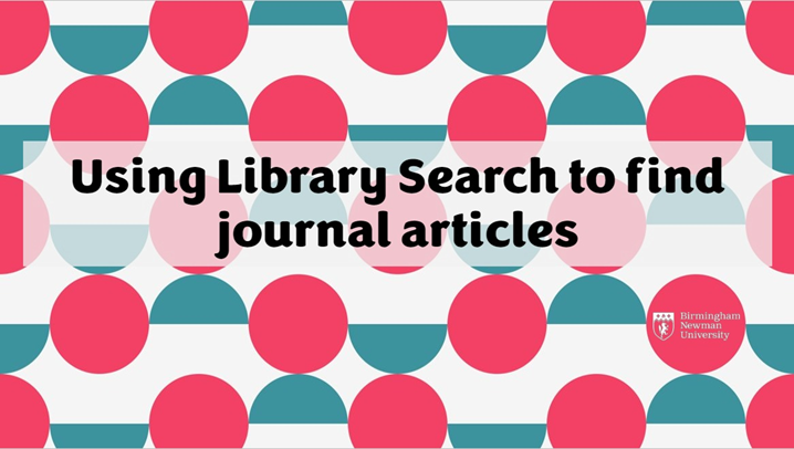 Using Library Search to find journal articles