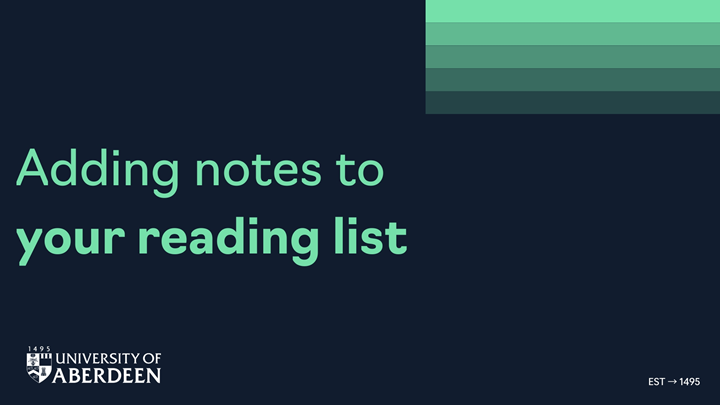 9. Adding Notes to Your Reading List