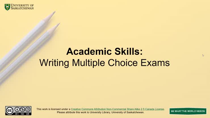 Writing Multiple Choice Exams