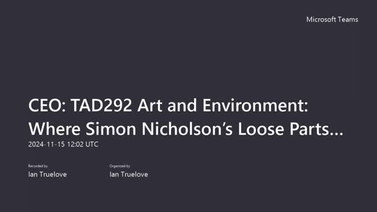 CEO_ TAD292 Art and Environment_ Where Simon Nicholson’s Loose Parts ...