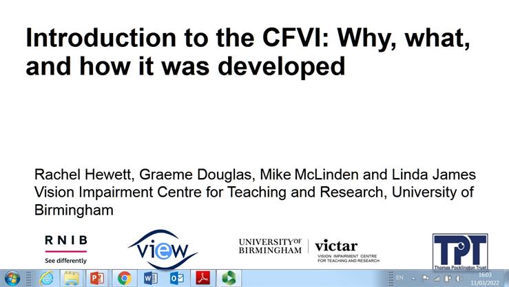 PART 1: Introduction to the CFVI (Why?)