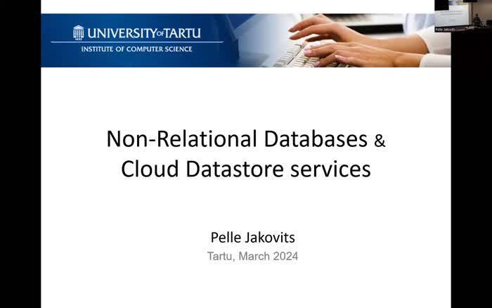 Cloud Computing lecture 5 - Database models